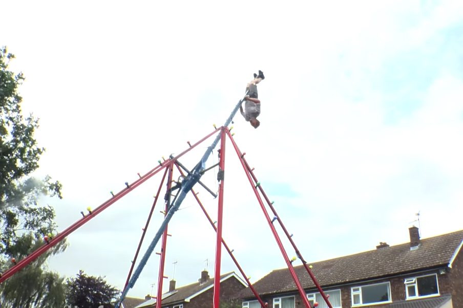 This crazy inventor just built - and tried out - a huge 360-degree ...