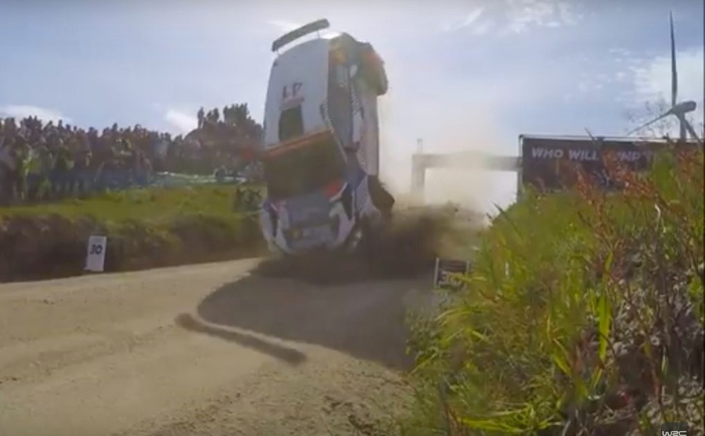 Drivers walk away unharmed as epic rally-car jump turns into an epic ...