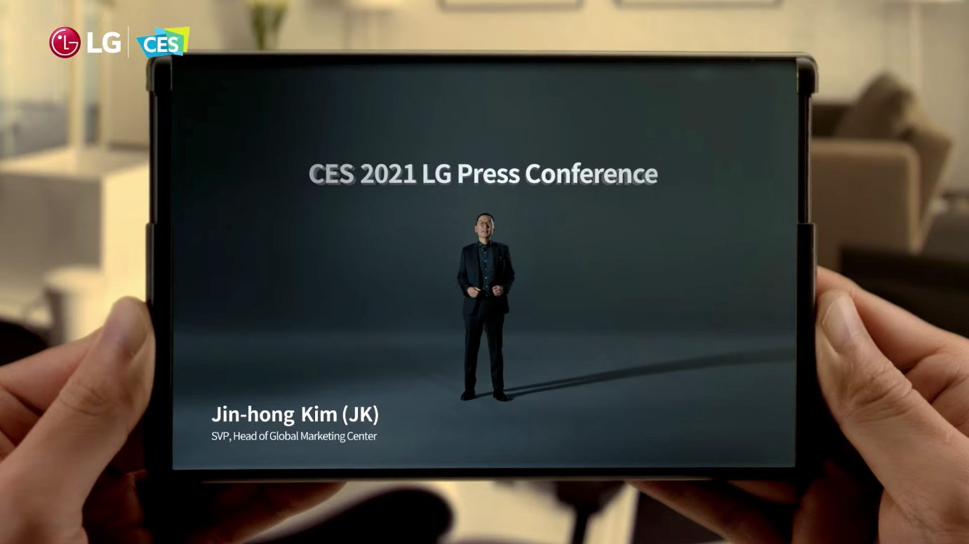 LG's rollable smartphone teased, for just a moment, at CES 2021 ...