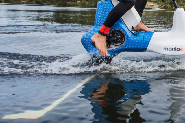 Bike Across the Water's Surface with Ease on the Manta5 Hydrofoiler ...