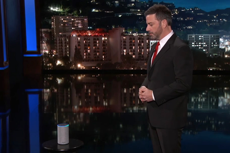 Watch Jimmy Kimmel Ask 'Alexa' About Alexa's Creepy Laugh | Digital Trends