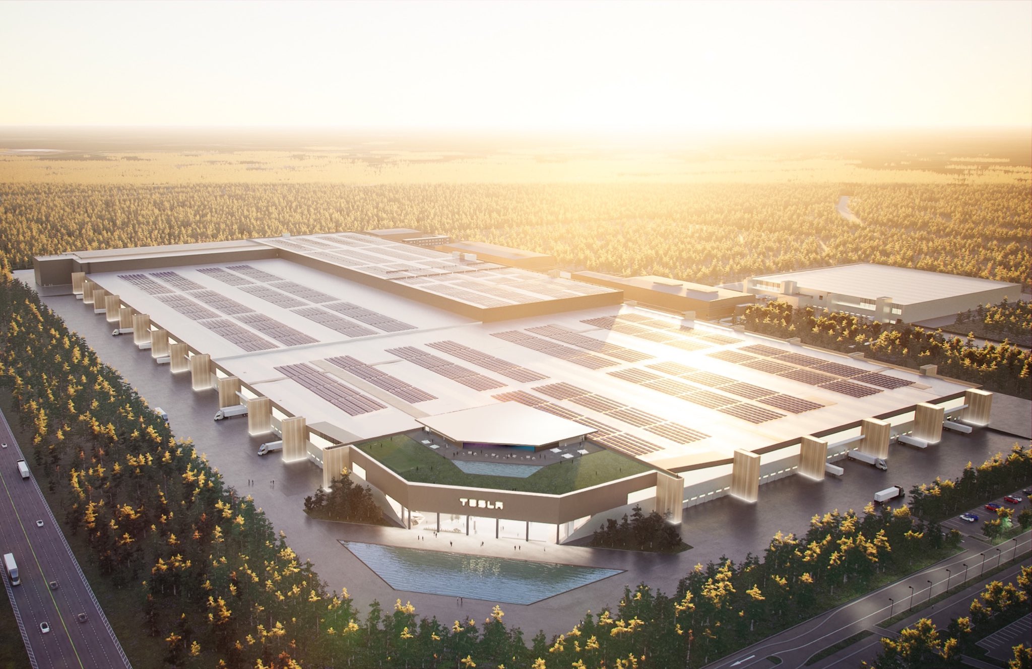 Tesla fly-through video shows off new Giga Berlin factory | Digital Trends